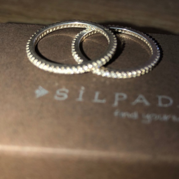 Silpada | Jewelry | Silpada Stacking Pave Rings Size 8 | Poshmark